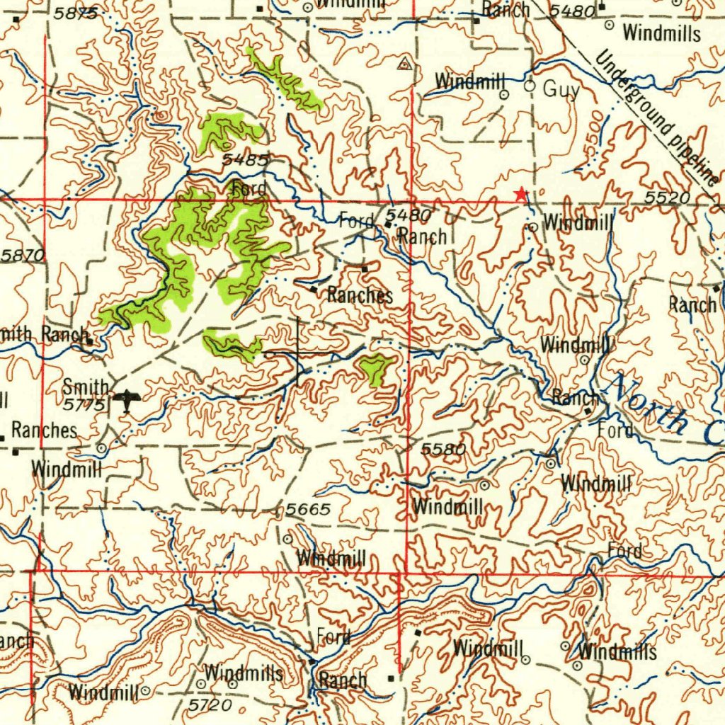 Dalhart, TX-NM-OK-CO-KS (1958, 250000-Scale) Map by United States ...