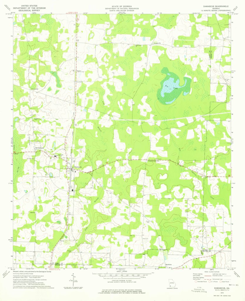 Damascus, GA (1974, 24000-Scale) Map by United States Geological Survey ...