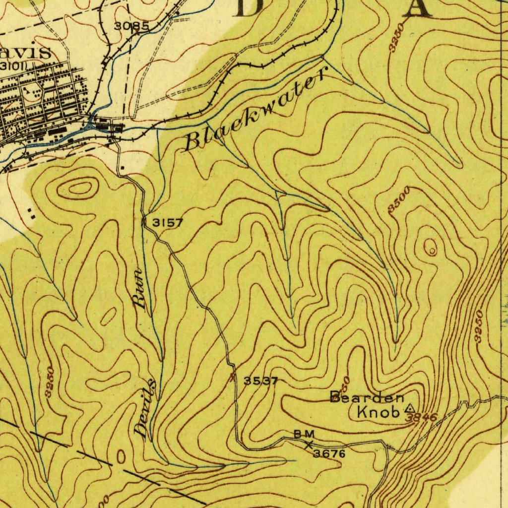 Davis, WV-MD (1918, 62500-Scale) Map by United States Geological Survey ...