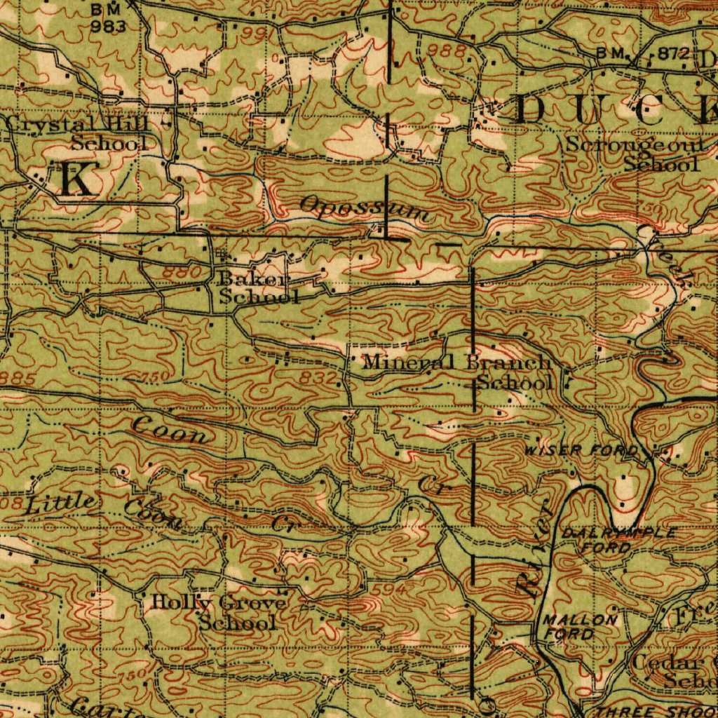 De Queen, AR-OK (1913, 125000-Scale) Map by United States Geological ...