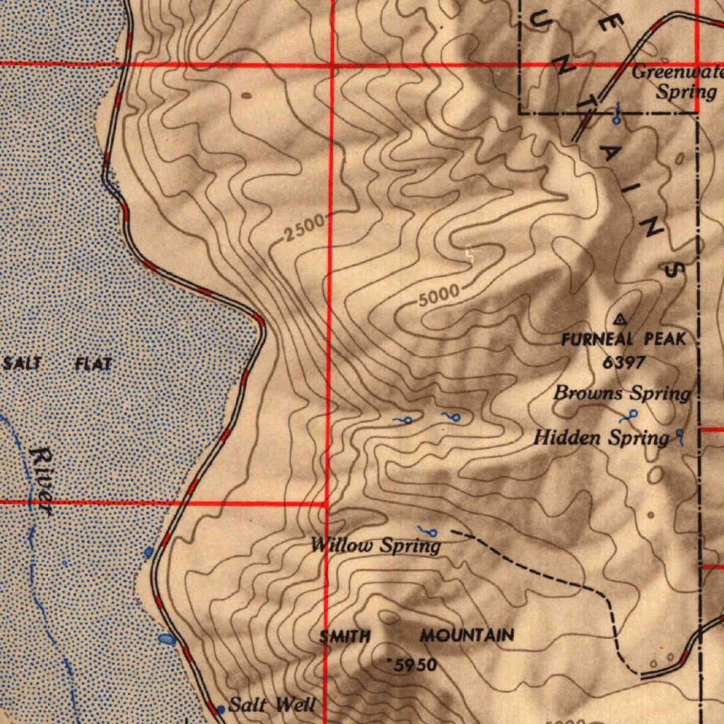 Death Valley, CA-NV (1948, 250000-Scale) Map by United States ...