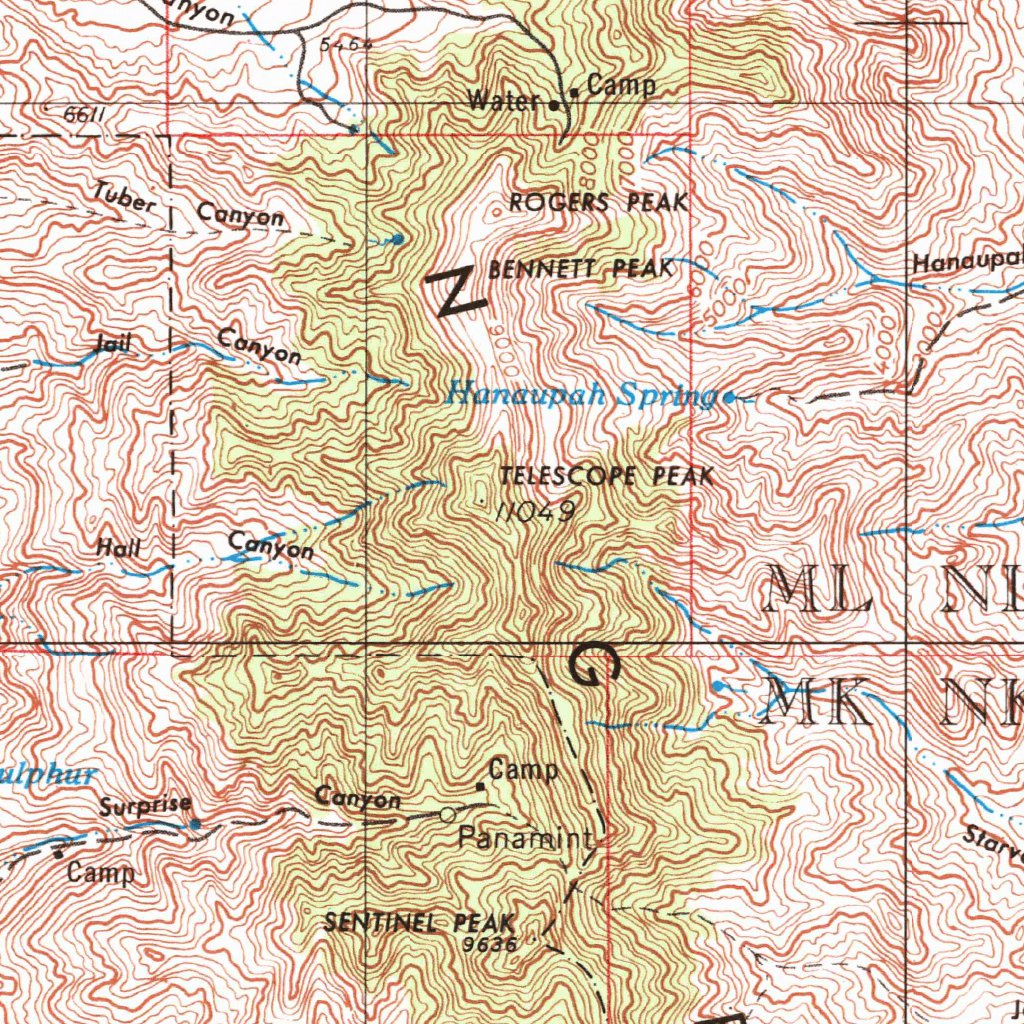 Death Valley, CA-NV (1954, 250000-Scale) Map by United States ...