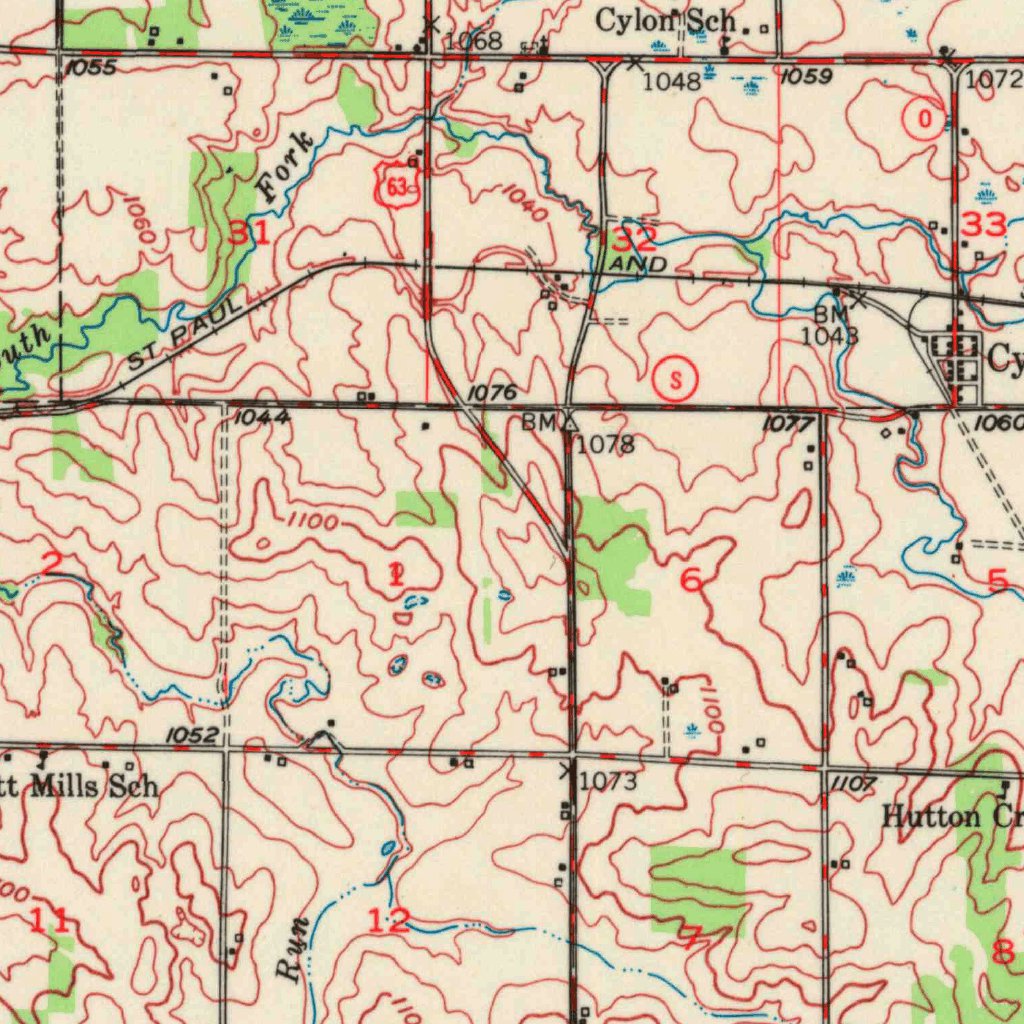 Deer Park, WI (1950, 62500-Scale) Map by United States Geological ...