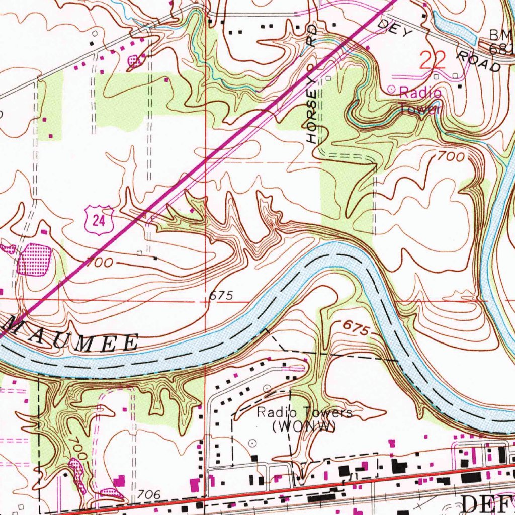 Defiance West, OH (1960, 24000-Scale) Map by United States Geological ...