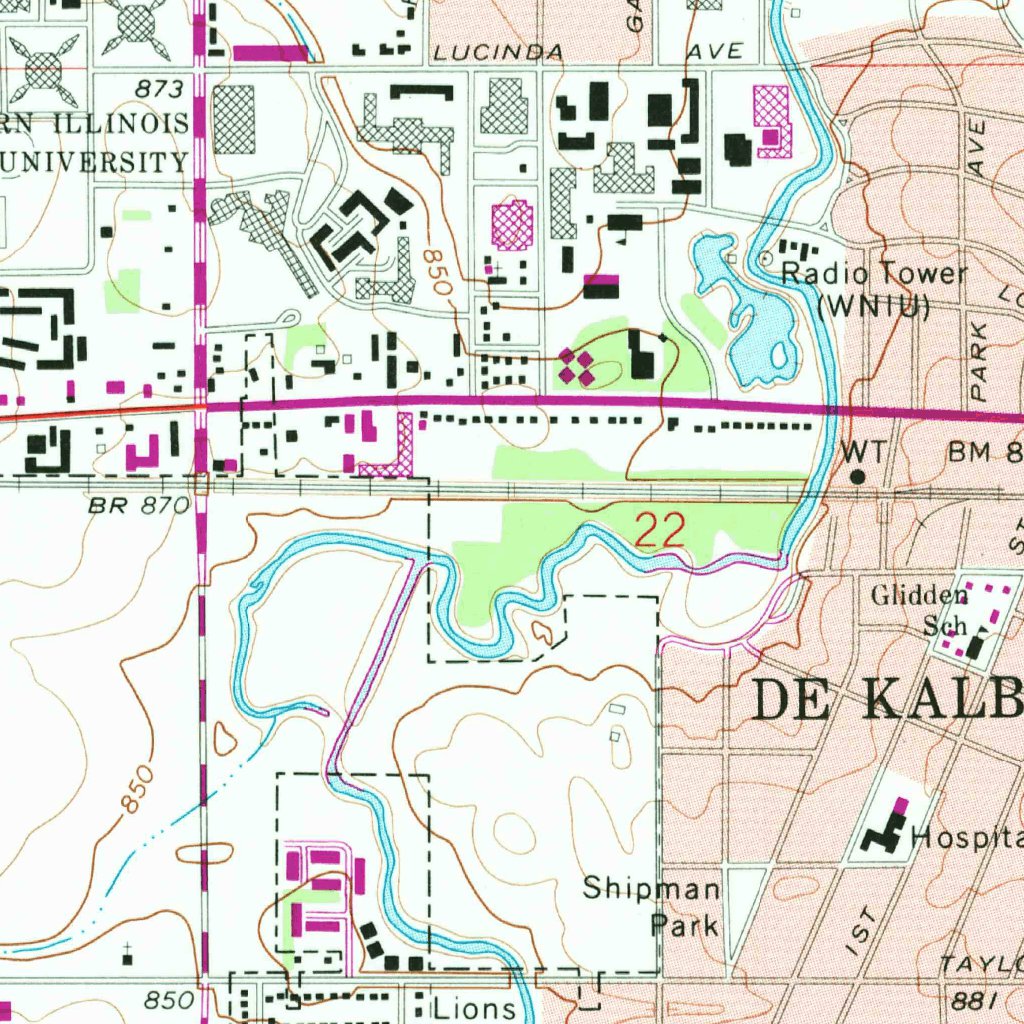 Dekalb, IL (1971, 24000-Scale) Map by United States Geological Survey ...