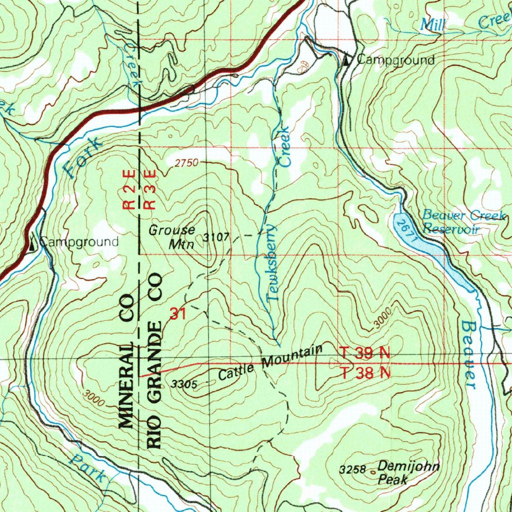 Del Norte, CO (1982, 100000-Scale) Map by United States Geological ...