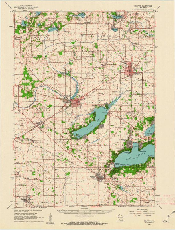 Delavan, WI (1960, 62500-Scale) Map by United States Geological Survey ...