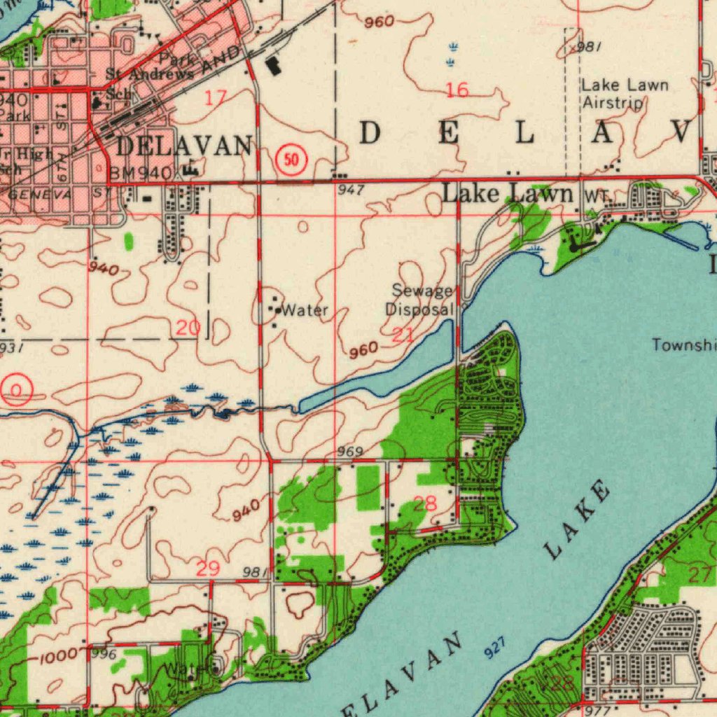 Delavan, WI (1960, 62500-Scale) Map by United States Geological Survey ...