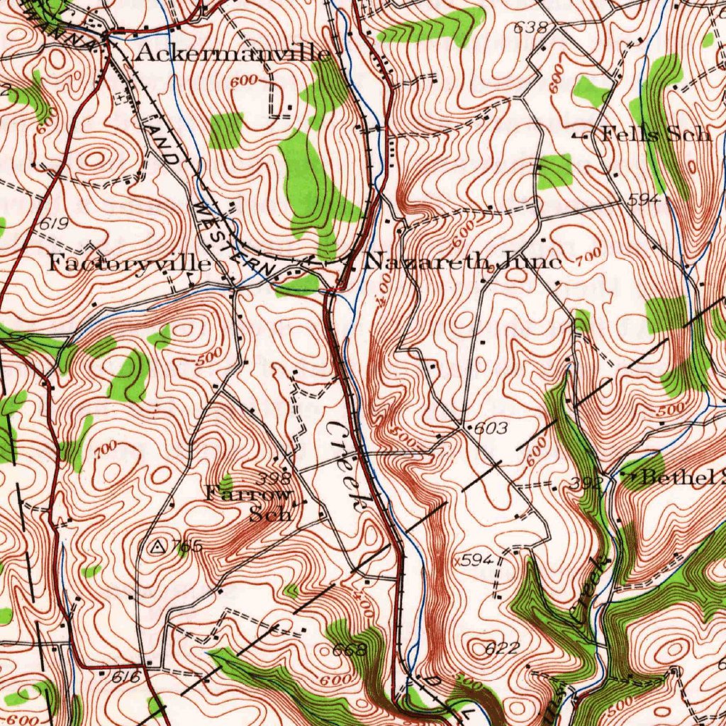 Delaware Water Gap, PA-NJ (1936, 62500-Scale) Map by United States ...