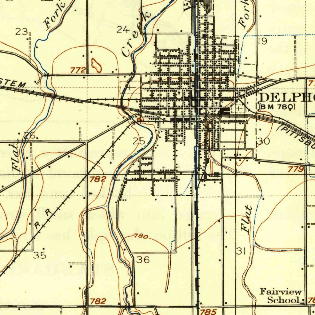 Delphos, OH (1911, 62500-Scale) Map by United States Geological Survey ...