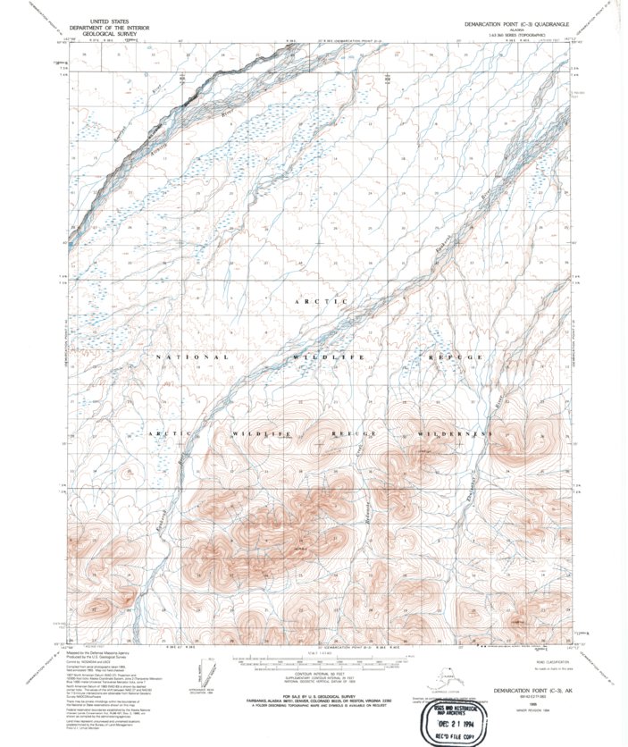 Demarcation Point C-3, AK (1955, 63360-Scale) Map by United States ...