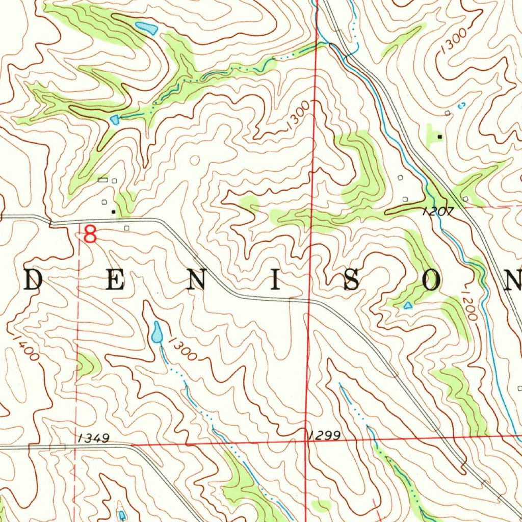 Denison SW, IA (1971, 24000-Scale) Map by United States Geological ...