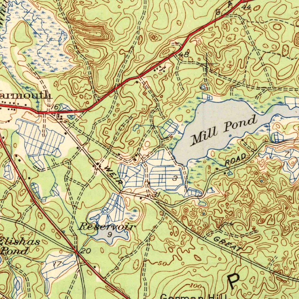 Dennis, MA (1943, 31680-Scale) Map by United States Geological Survey ...