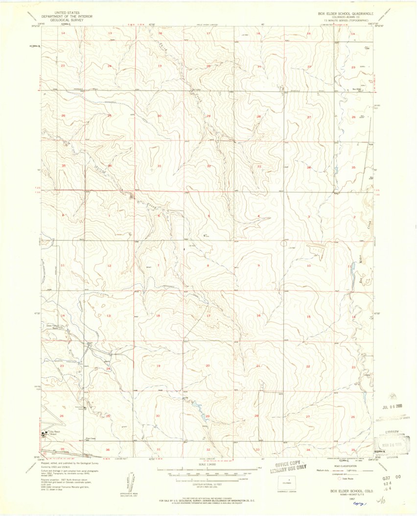 Denver International Airport, CO (1957, 24000-Scale) Map by United ...