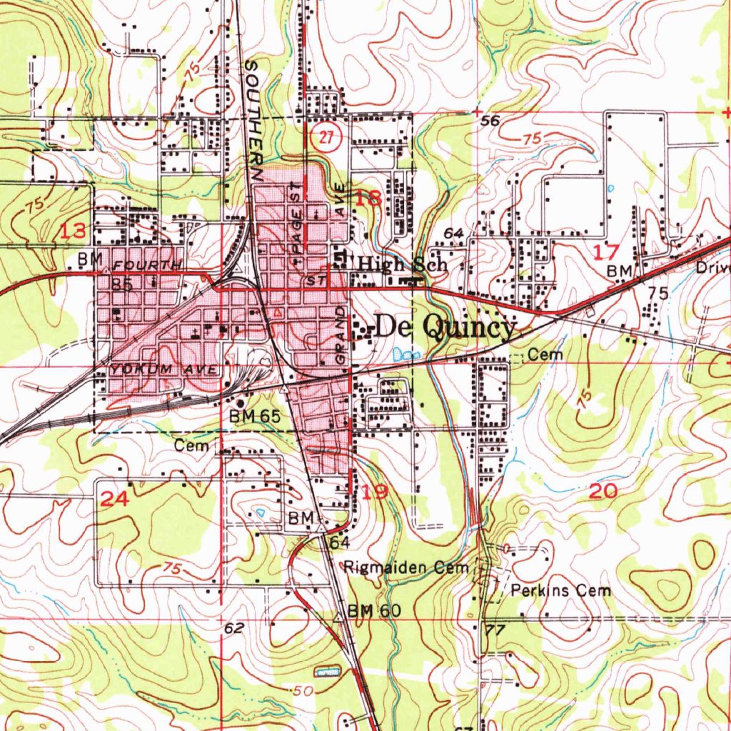Dequincy, LA (1956, 62500-Scale) Map by United States Geological Survey ...