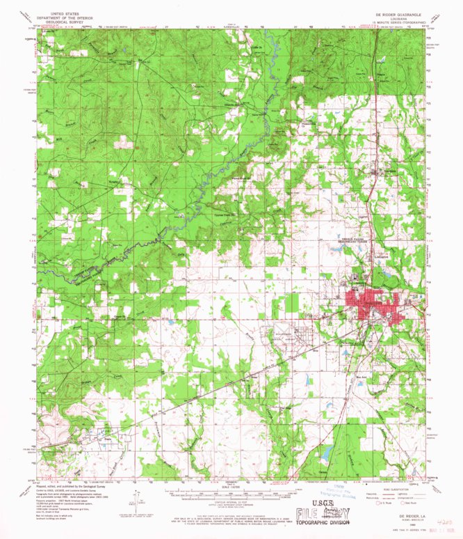 Deridder, LA (1960, 62500-Scale) Map by United States Geological Survey ...