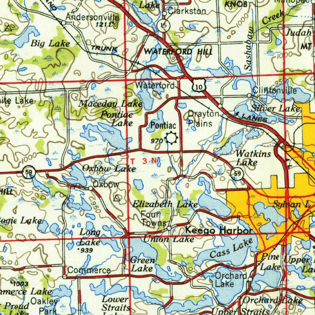 Detroit, MI (1954, 250000-Scale) Map by United States Geological Survey ...