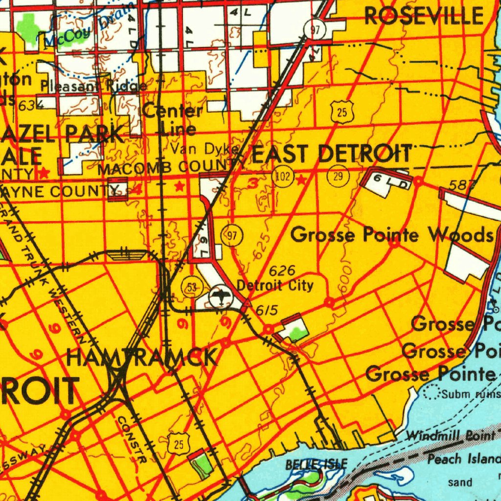 Detroit, MI (1965, 250000-Scale) Map by United States Geological Survey ...