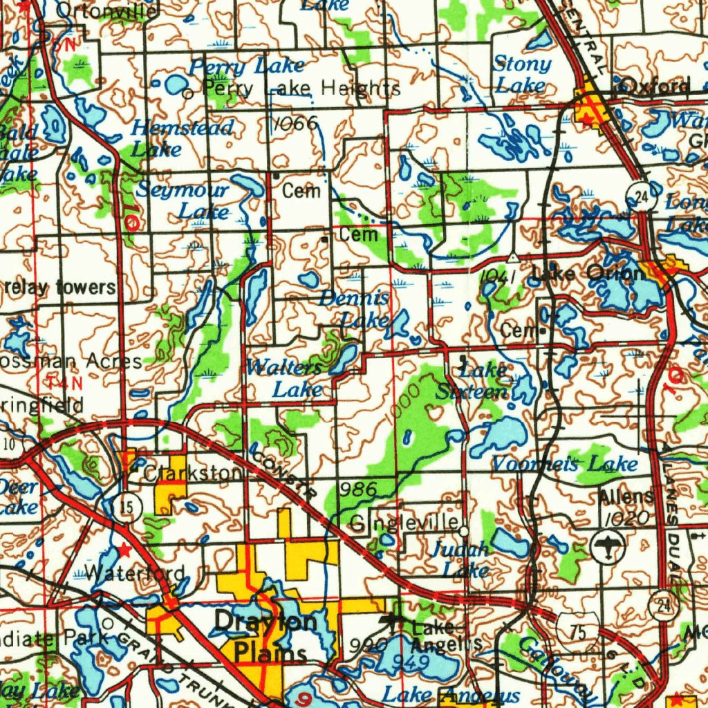 Detroit, MI (1965, 250000-Scale) Map by United States Geological Survey ...