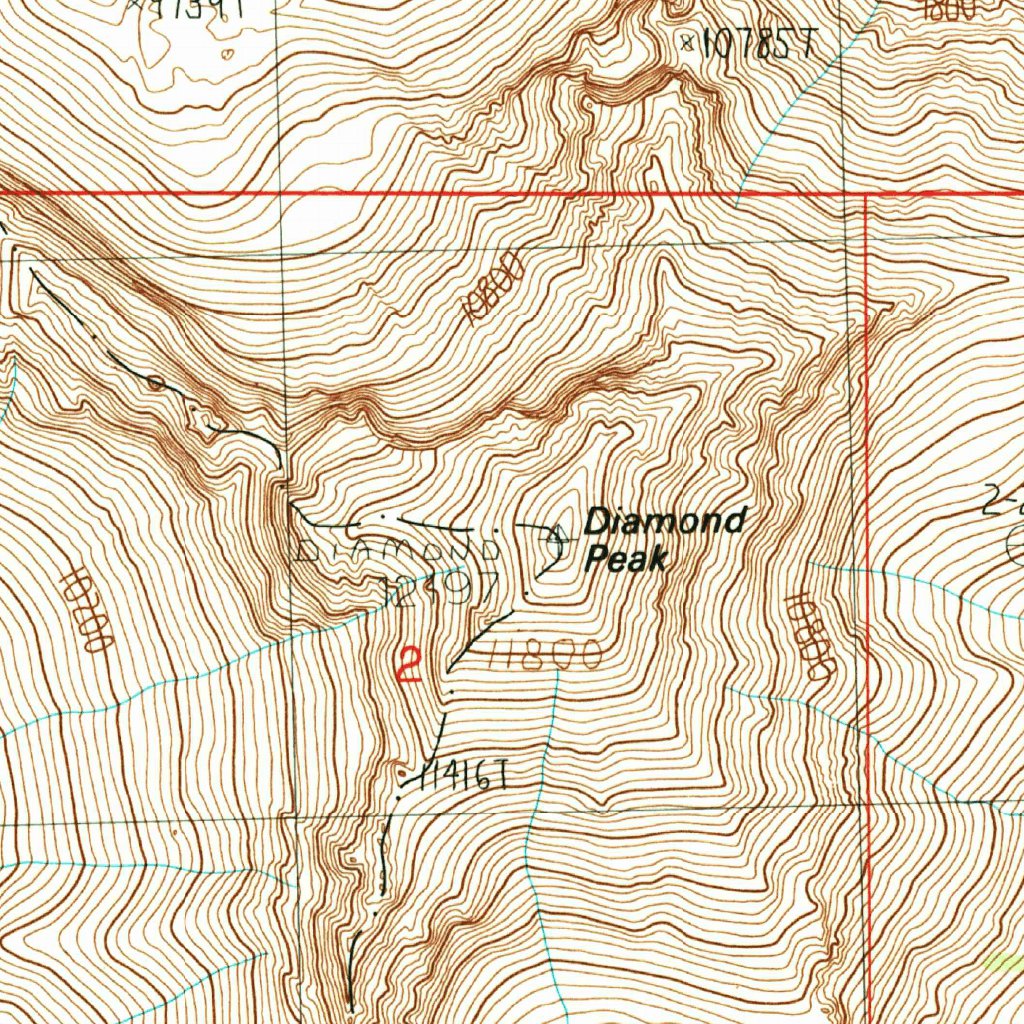 Diamond Peak, ID (1987, 24000-Scale) Map by United States Geological ...
