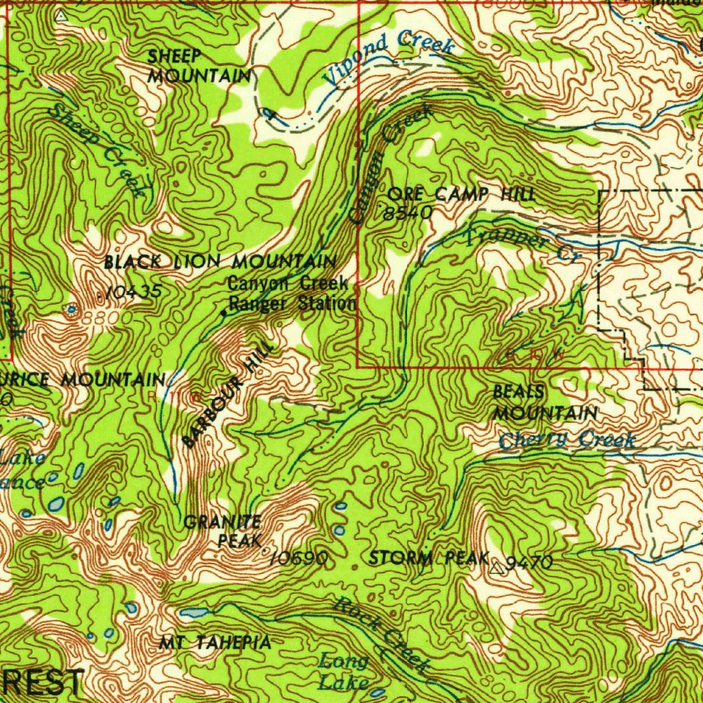 Dillon, MT-ID (1958, 250000-Scale) Map by United States Geological ...