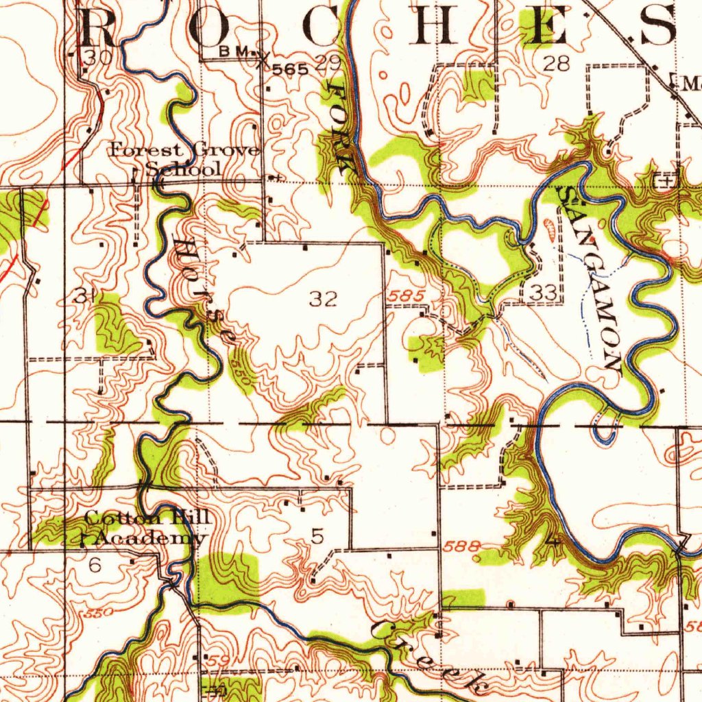 Divernon, IL (1922, 62500-Scale) Map by United States Geological Survey ...