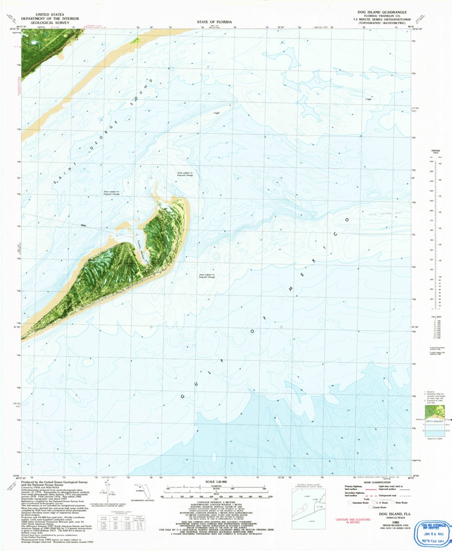 Dog Island, FL (1982, 24000-Scale) Map by United States Geological ...