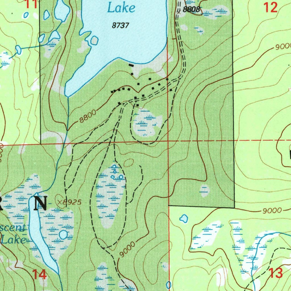Dome Lake, WY (1993, 24000-Scale) Map by United States Geological ...