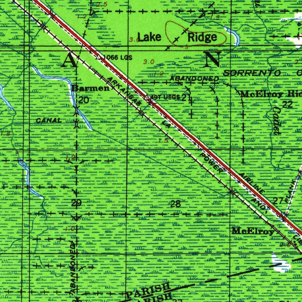 Donaldsonville, LA (1939, 62500-Scale) Map by United States Geological ...