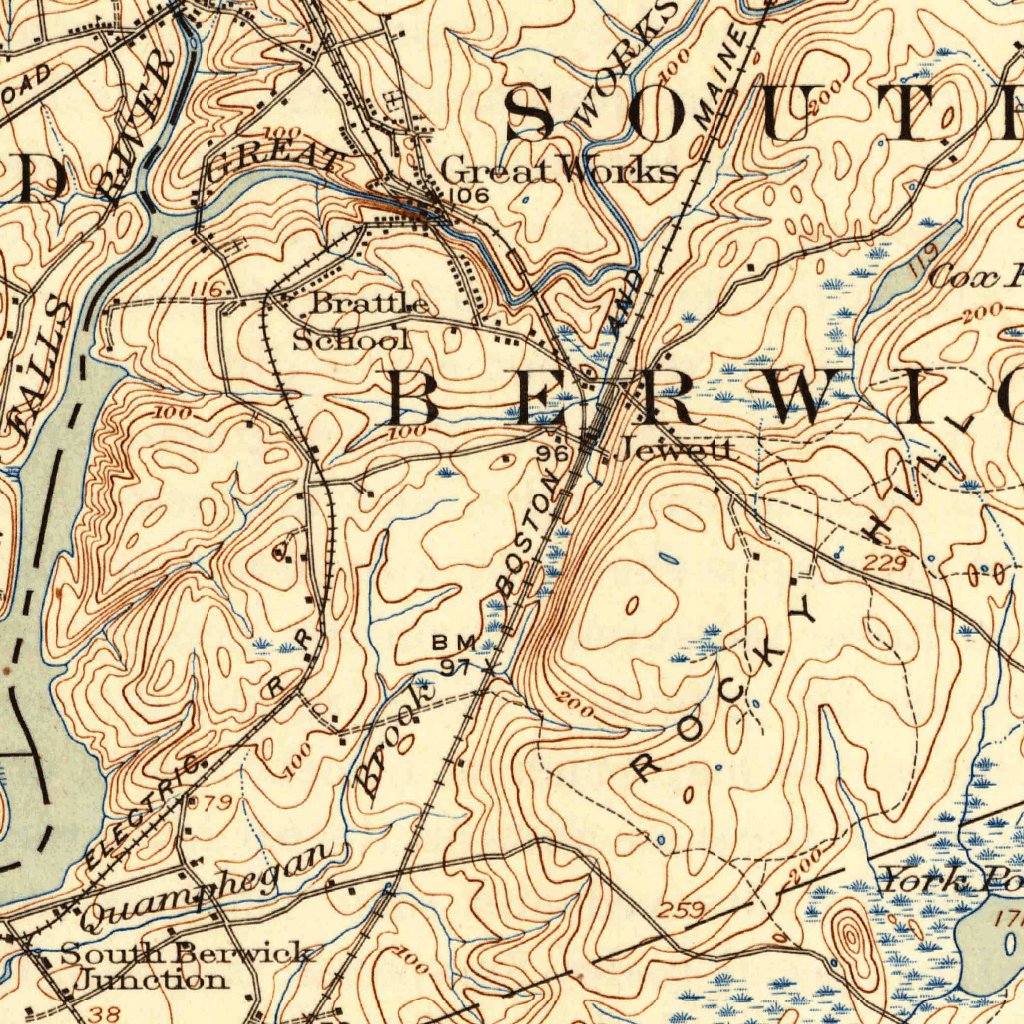 Dover, NH-ME (1918, 62500-Scale) Map by United States Geological Survey ...