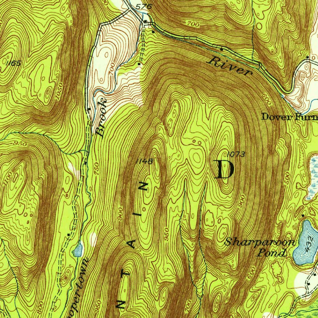 Dover Plains, NY-CT (1944, 31680-Scale) Map by United States Geological ...