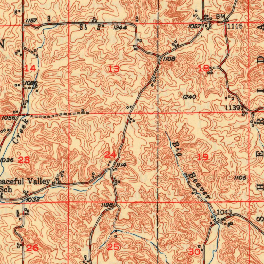 Downing, WI (1950, 62500-Scale) Map by United States Geological Survey ...