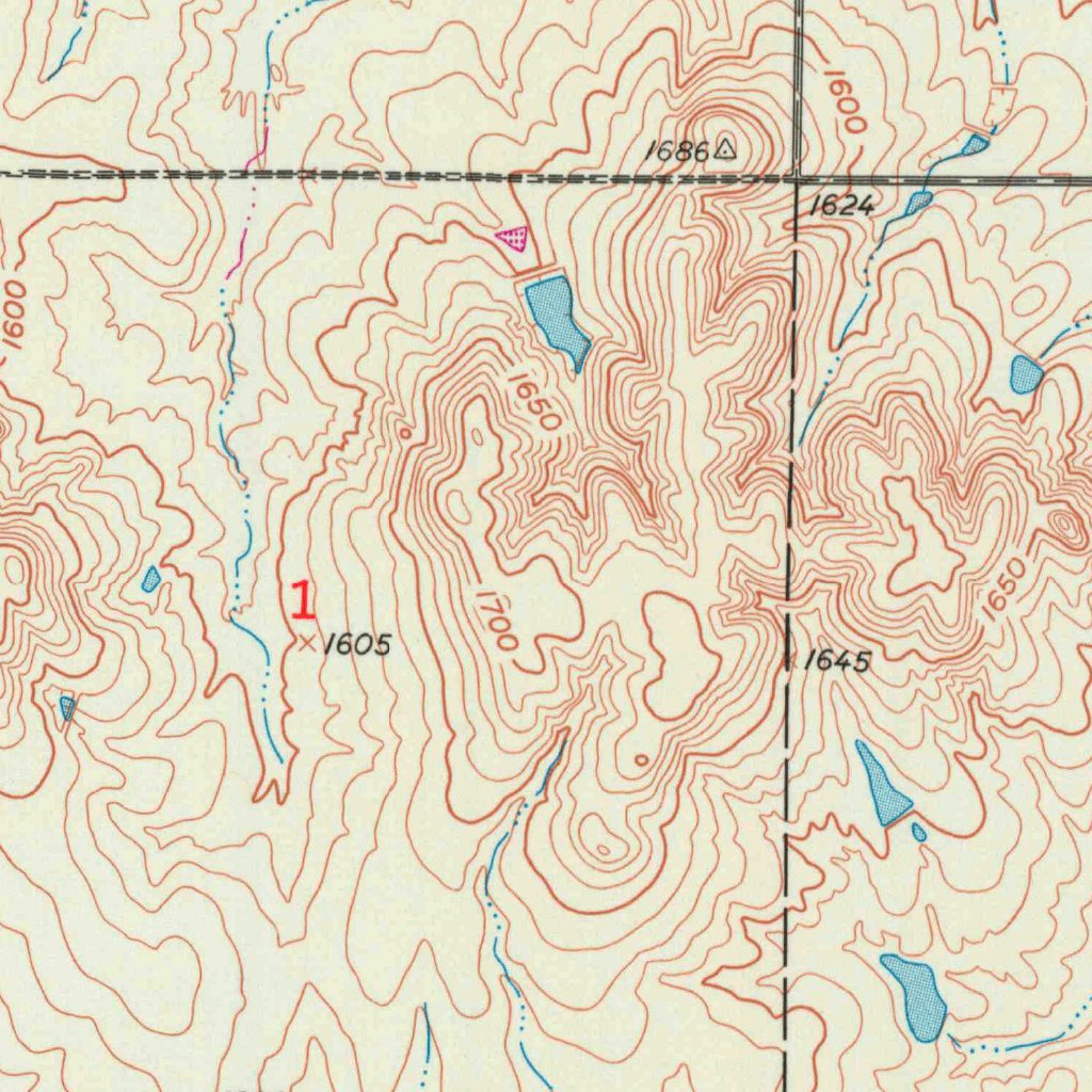 Downs South, KS (1953, 24000-Scale) Map by United States Geological ...