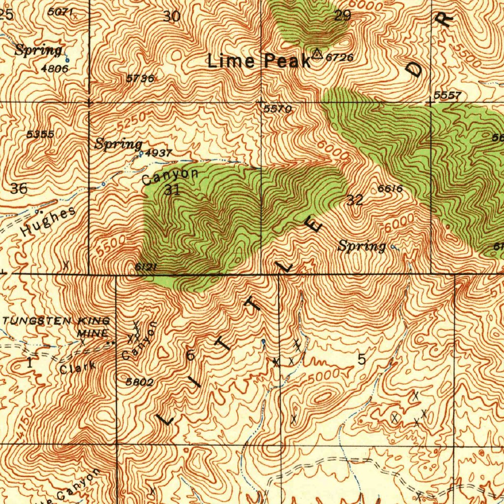 Dragoon, AZ (1943, 62500-Scale) Map by United States Geological Survey ...