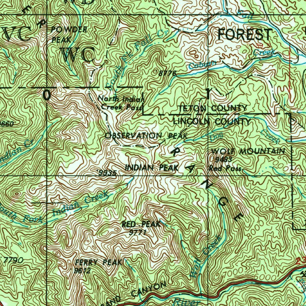 Driggs, ID-WY (1955, 250000-Scale) Map by United States Geological ...