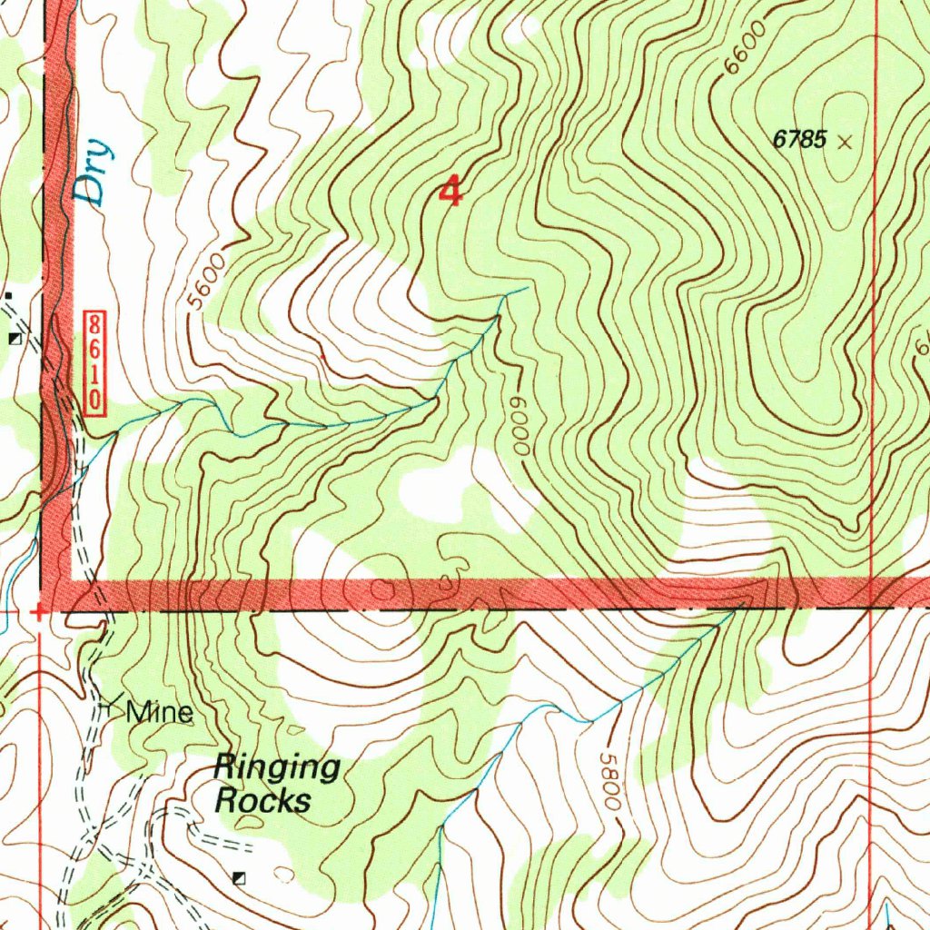 Dry Mountain, MT (1996, 24000-Scale) Map by United States Geological ...