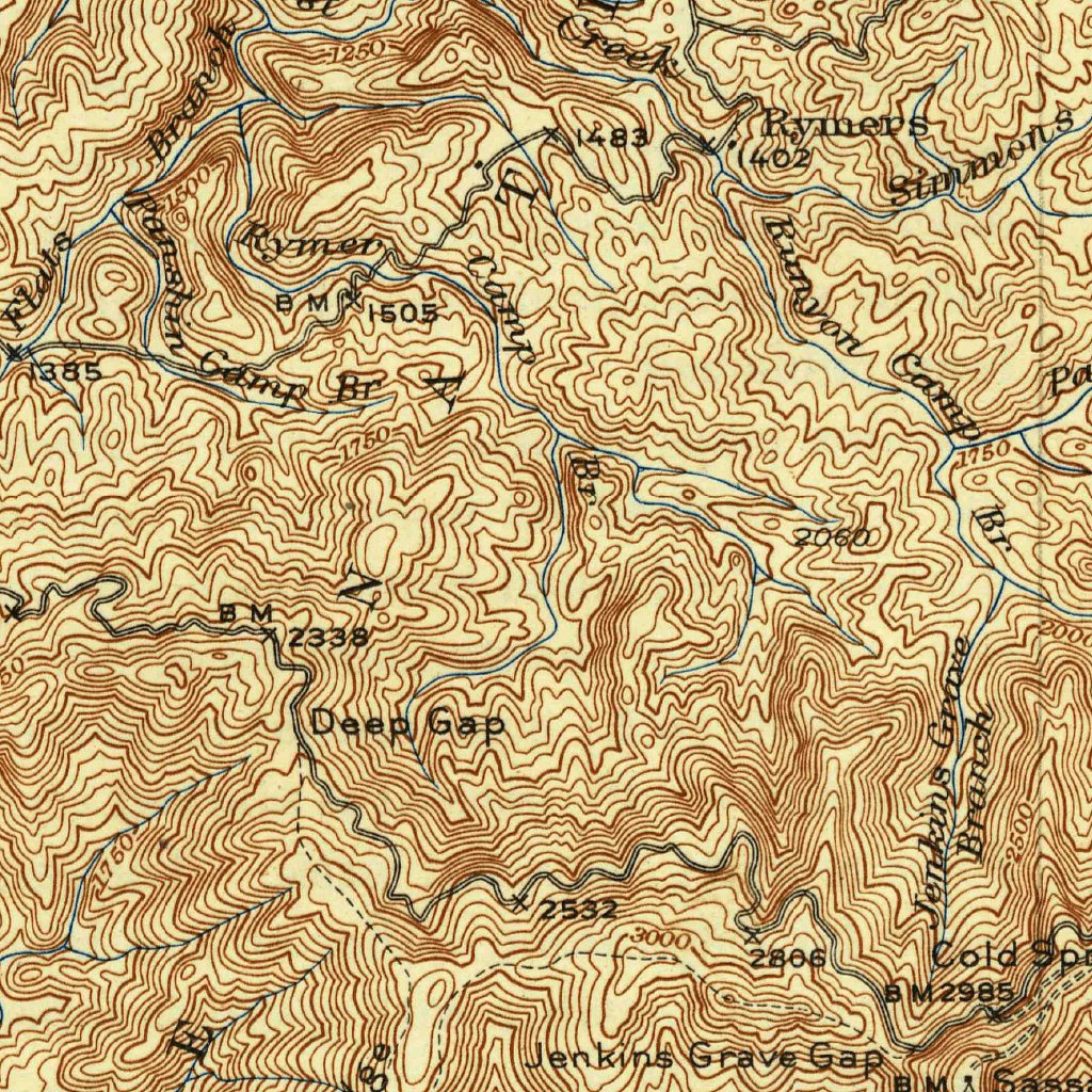 Ducktown, TN-NC (1943, 62500-Scale) Map by United States Geological ...