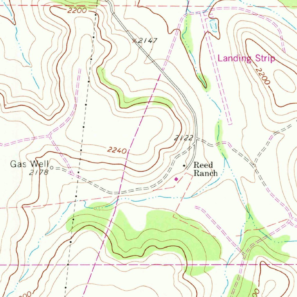 Dunbar Draw NW, TX (1967, 24000-Scale) Map by United States Geological ...