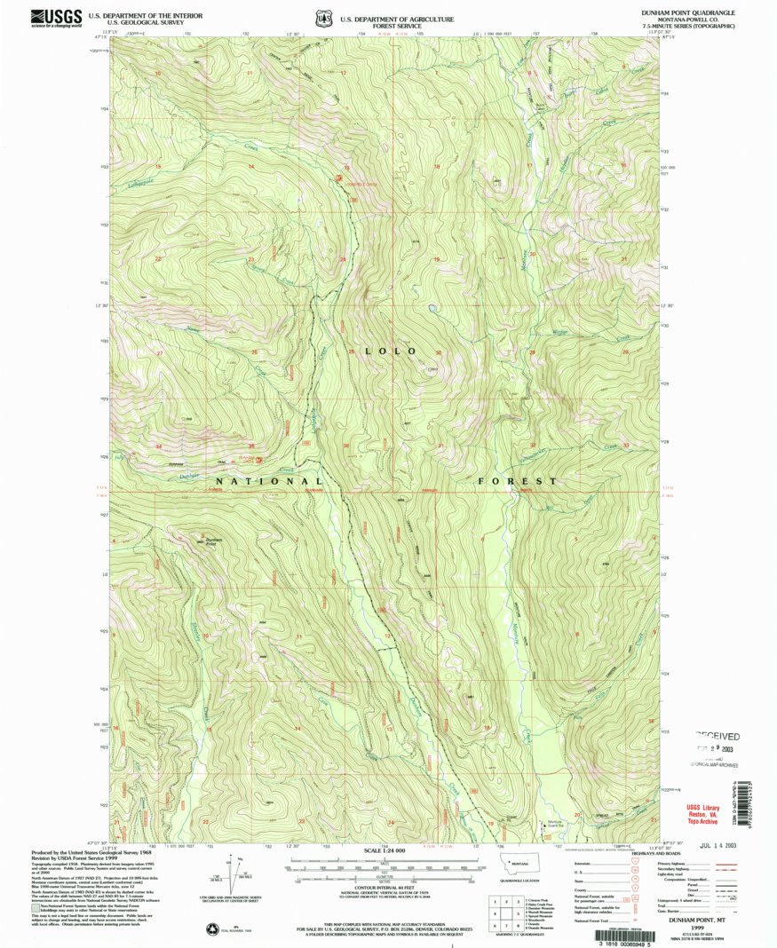 Dunham Point, MT (1999, 24000-Scale) Map by United States Geological ...