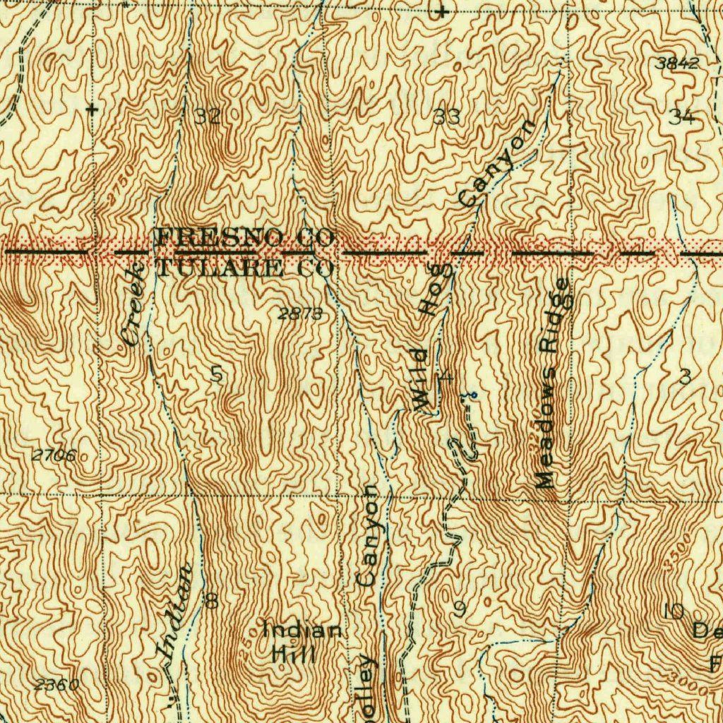 Dunlap, CA (1944, 62500-Scale) Map by United States Geological Survey ...