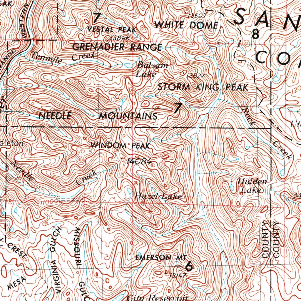 Durango, CO-NM (1945, 250000-Scale) Map by United States Geological ...