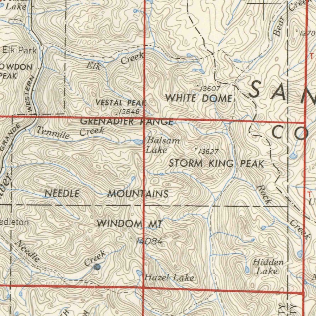 Durango, CO-NM (1954, 250000-Scale) Map by United States Geological ...
