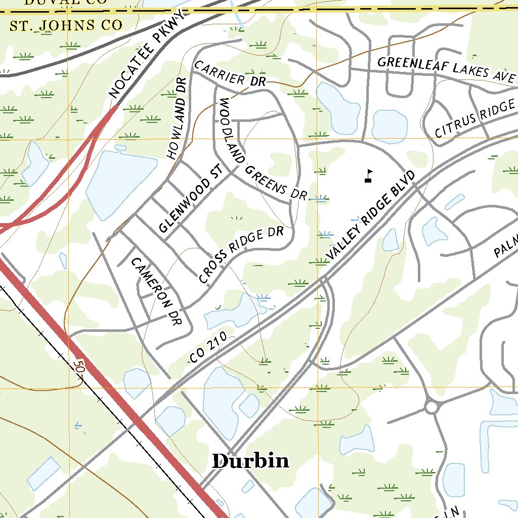 Durbin, FL (2021, 24000-Scale) Map by United States Geological Survey ...