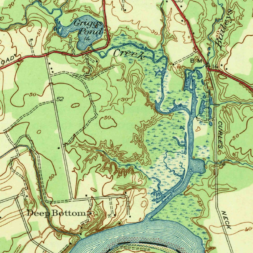 Dutch Gap, VA (1943, 31680-Scale) Map by United States Geological ...