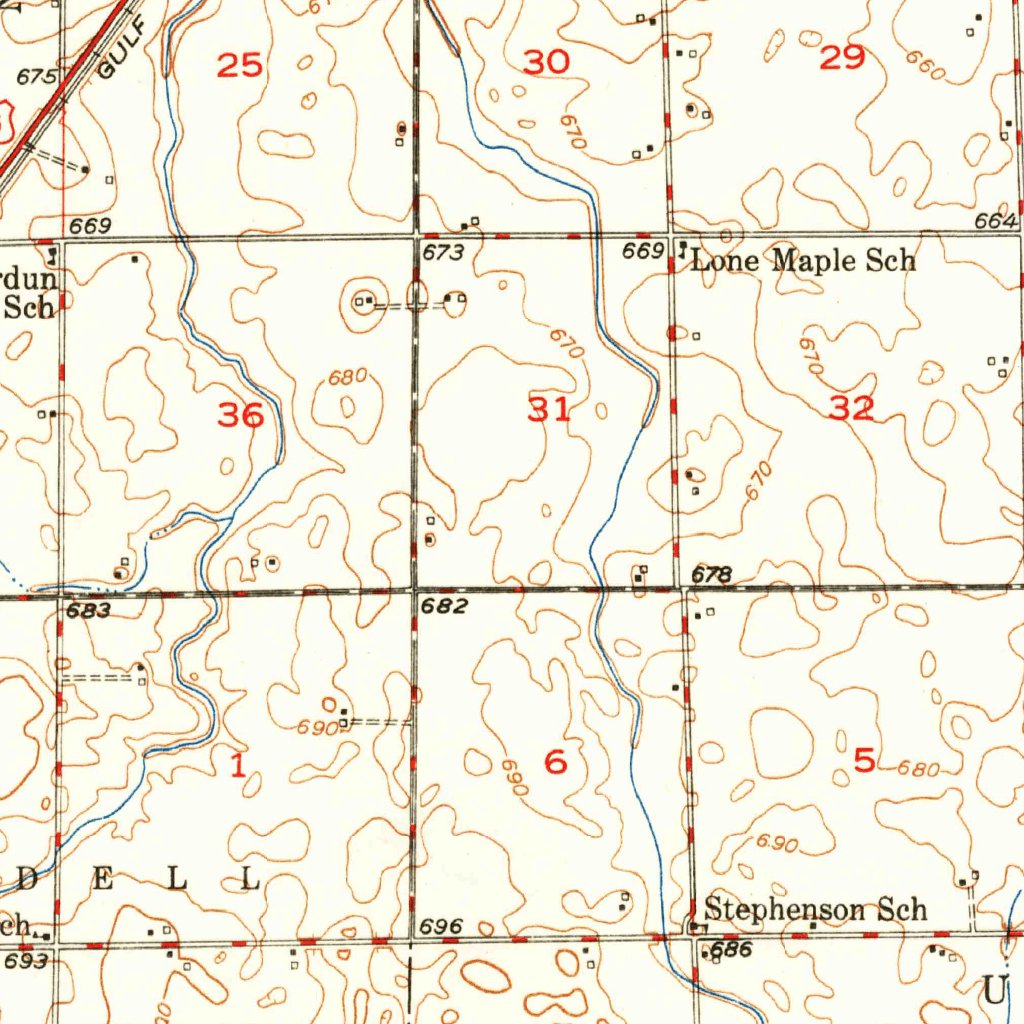 Dwight, IL (1950, 62500-Scale) Map by United States Geological Survey ...