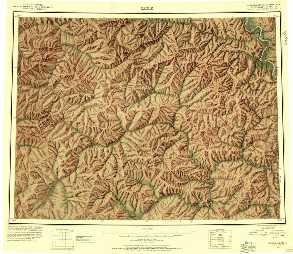 Eagle, AK (1951, 250000-Scale) Map by United States Geological Survey ...