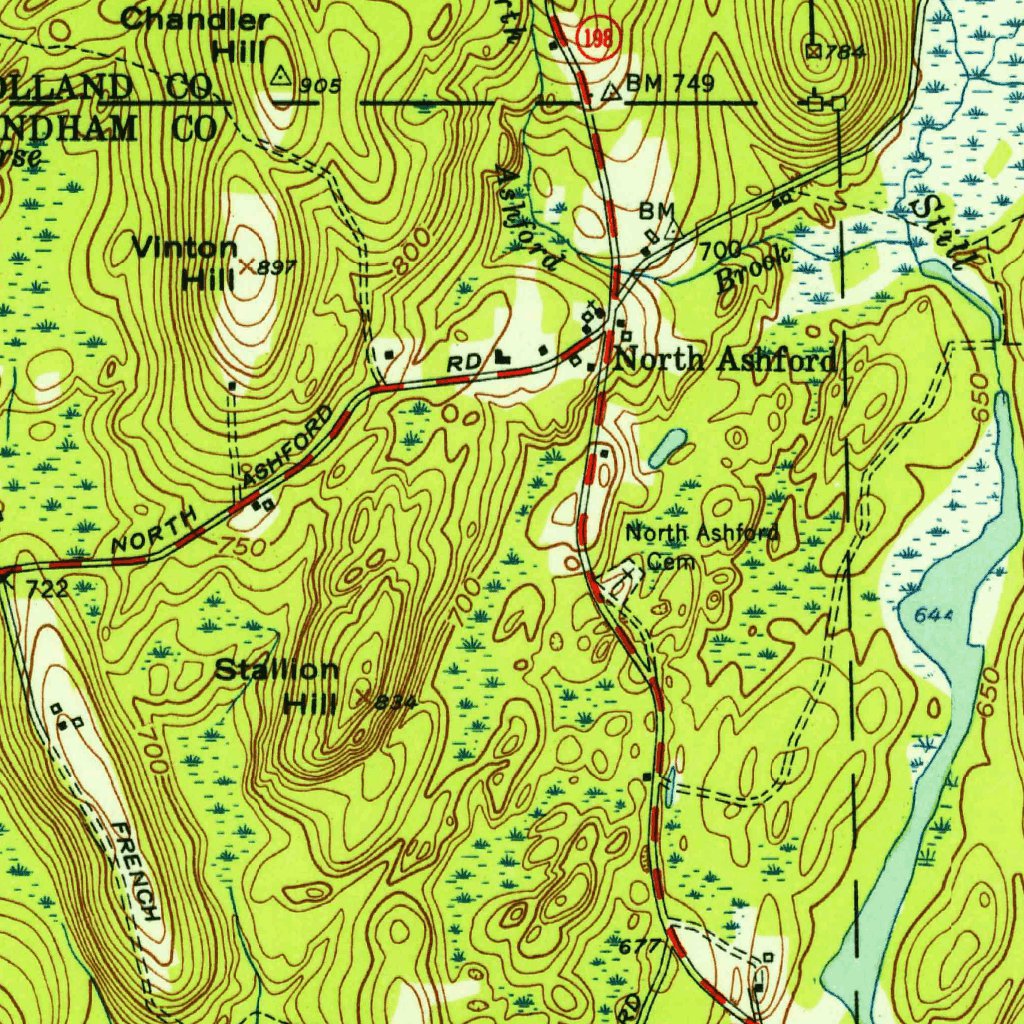 Eastford, CT (1953, 31680-Scale) Map by United States Geological Survey ...