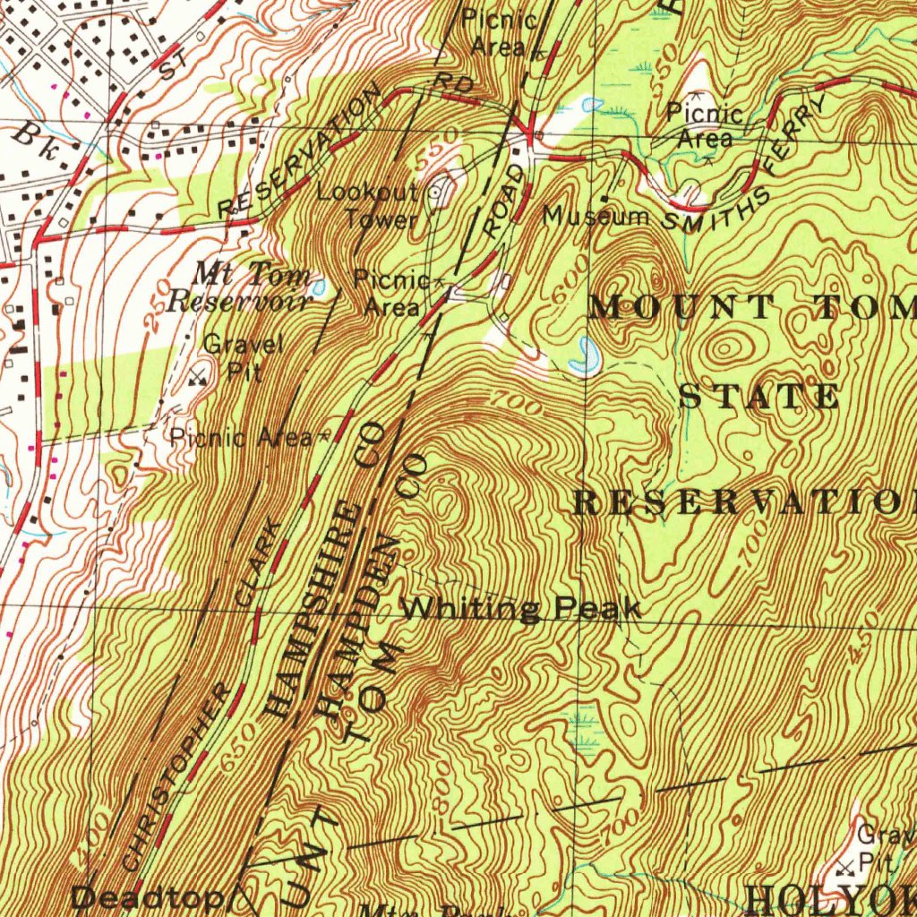 Easthampton, MA (1964, 25000-Scale) Map by United States Geological ...