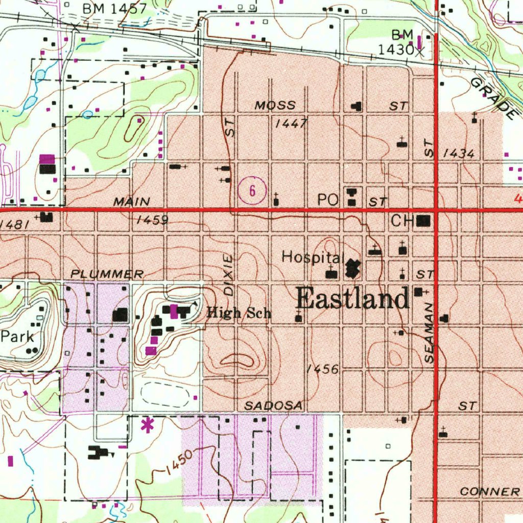 Eastland, TX (1966, 24000-Scale) Map by United States Geological Survey ...