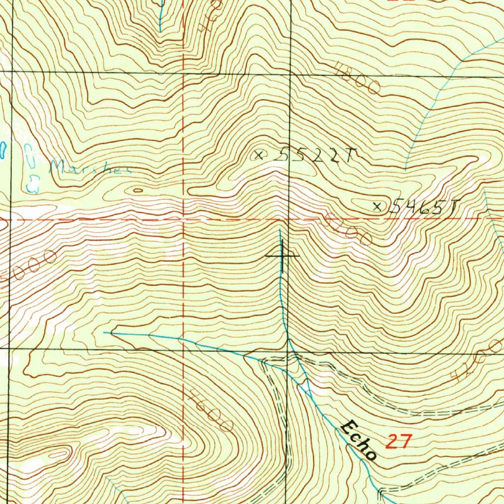 Echo Mountain, OR (1984, 24000-Scale) Map by United States Geological ...